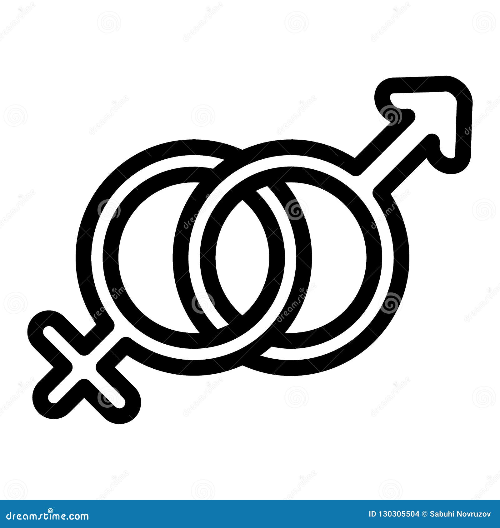 Male And Female Symbols Line Icon Gender Sign Vector Illustration