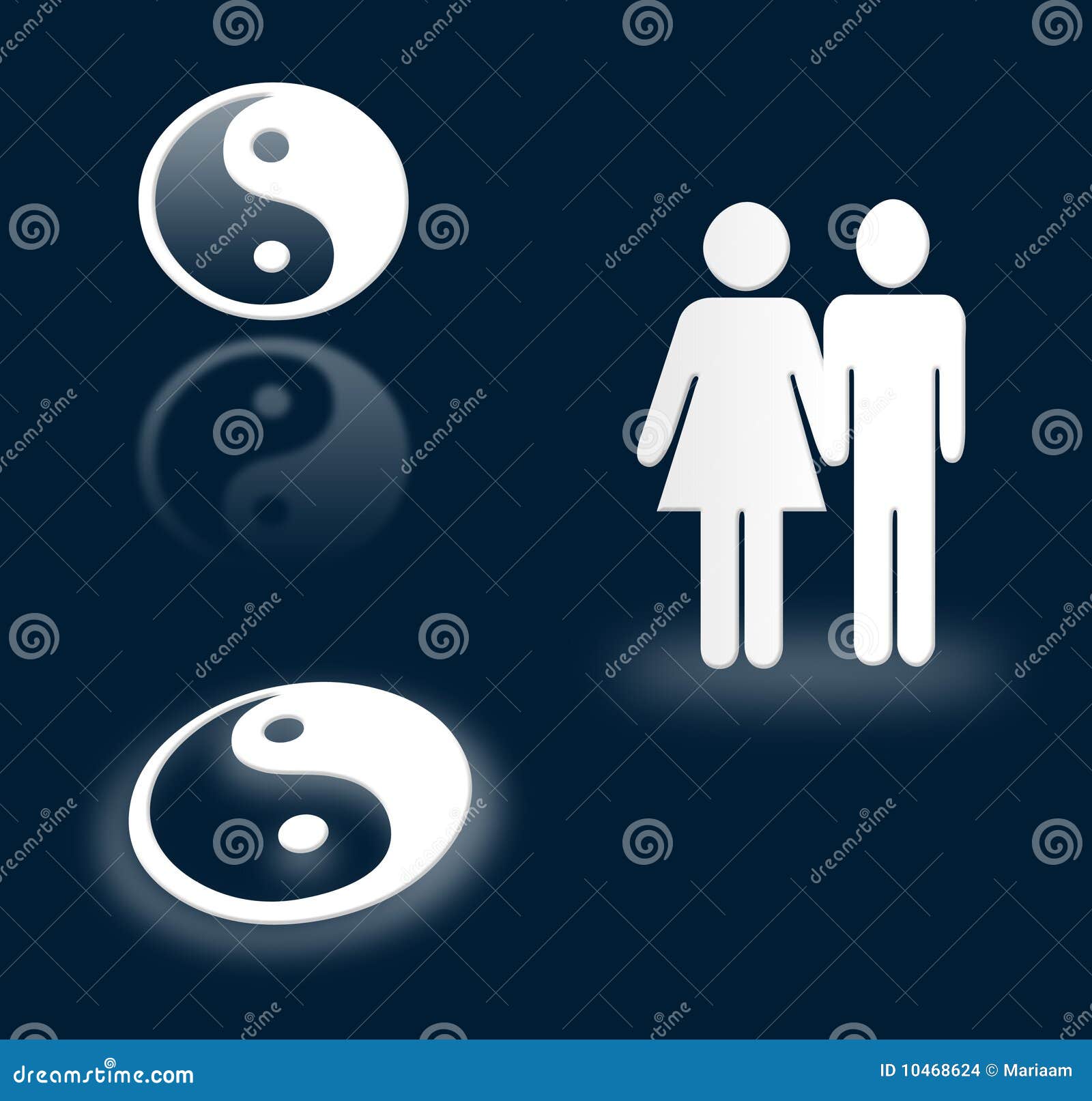 Male and Female Yin and Yang Stock Illustration - Illustration of ...