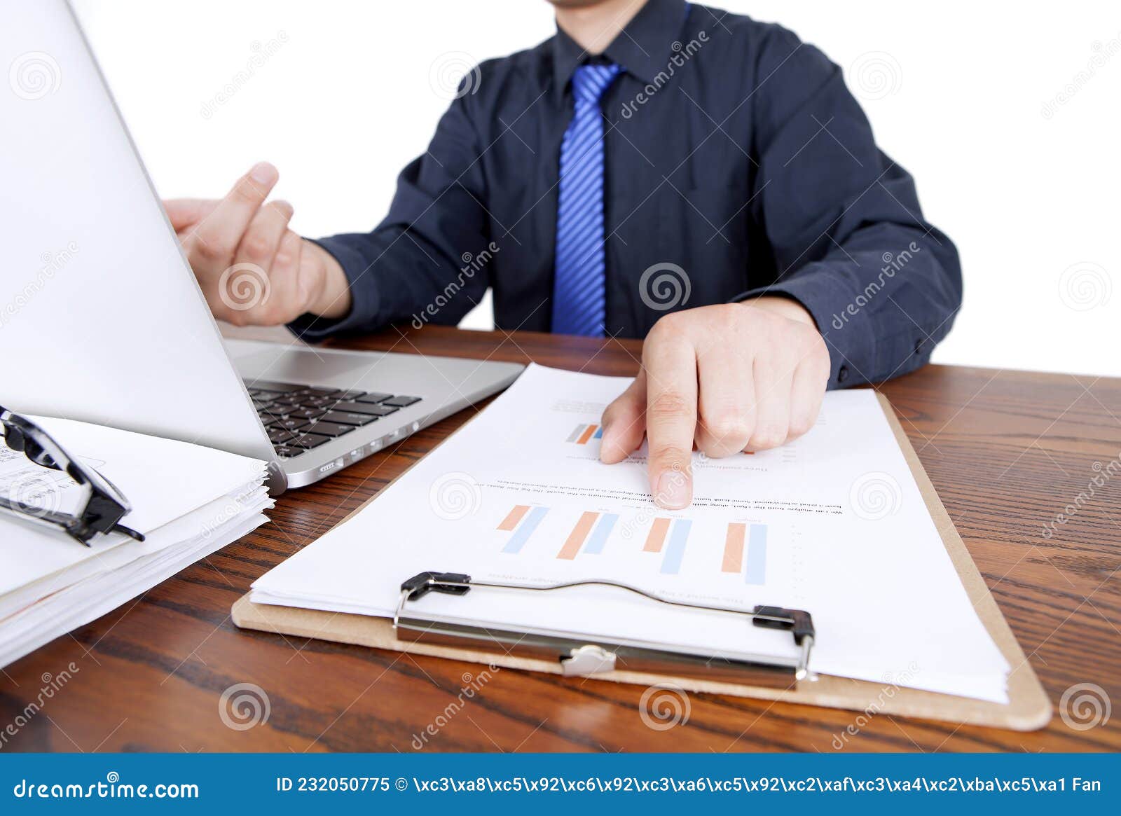 A Male Financial Investor is Working Stock Image - Image of asian ...