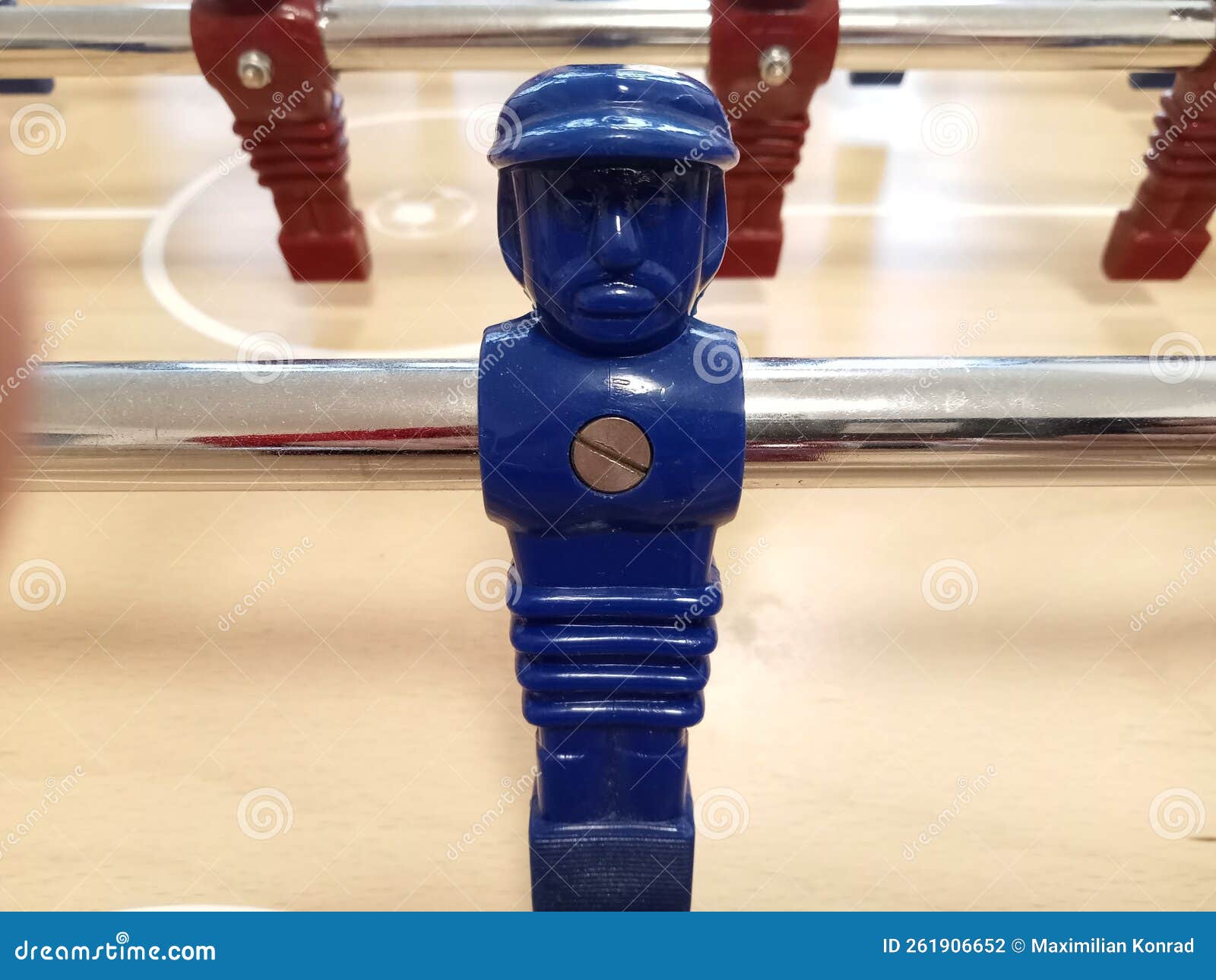 A Male of the Foosball Table in Blue Stock Photo - Image of blue, male ...