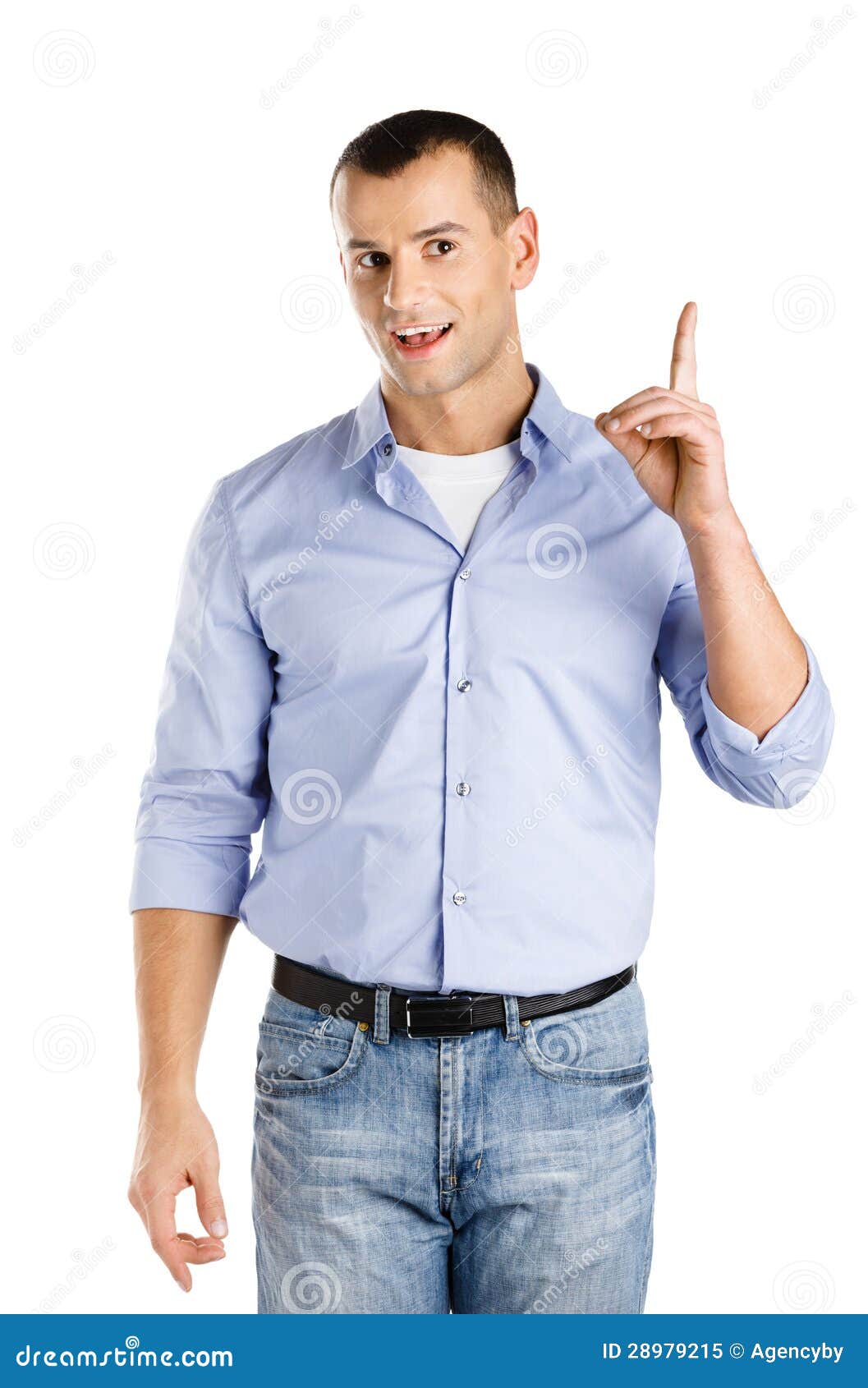 Male with Forefinger Gesture Stock Image - Image of brown, attractive ...