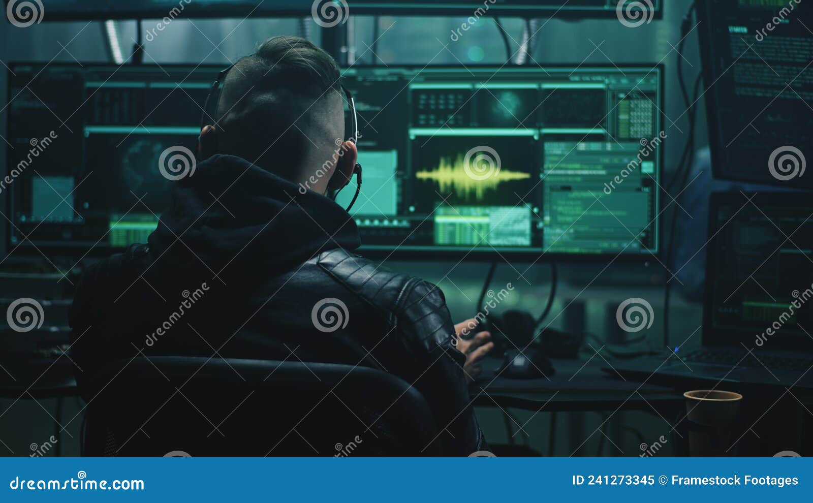 Male Fraud Speaking with Victim Stock Image - Image of crime, computer ...