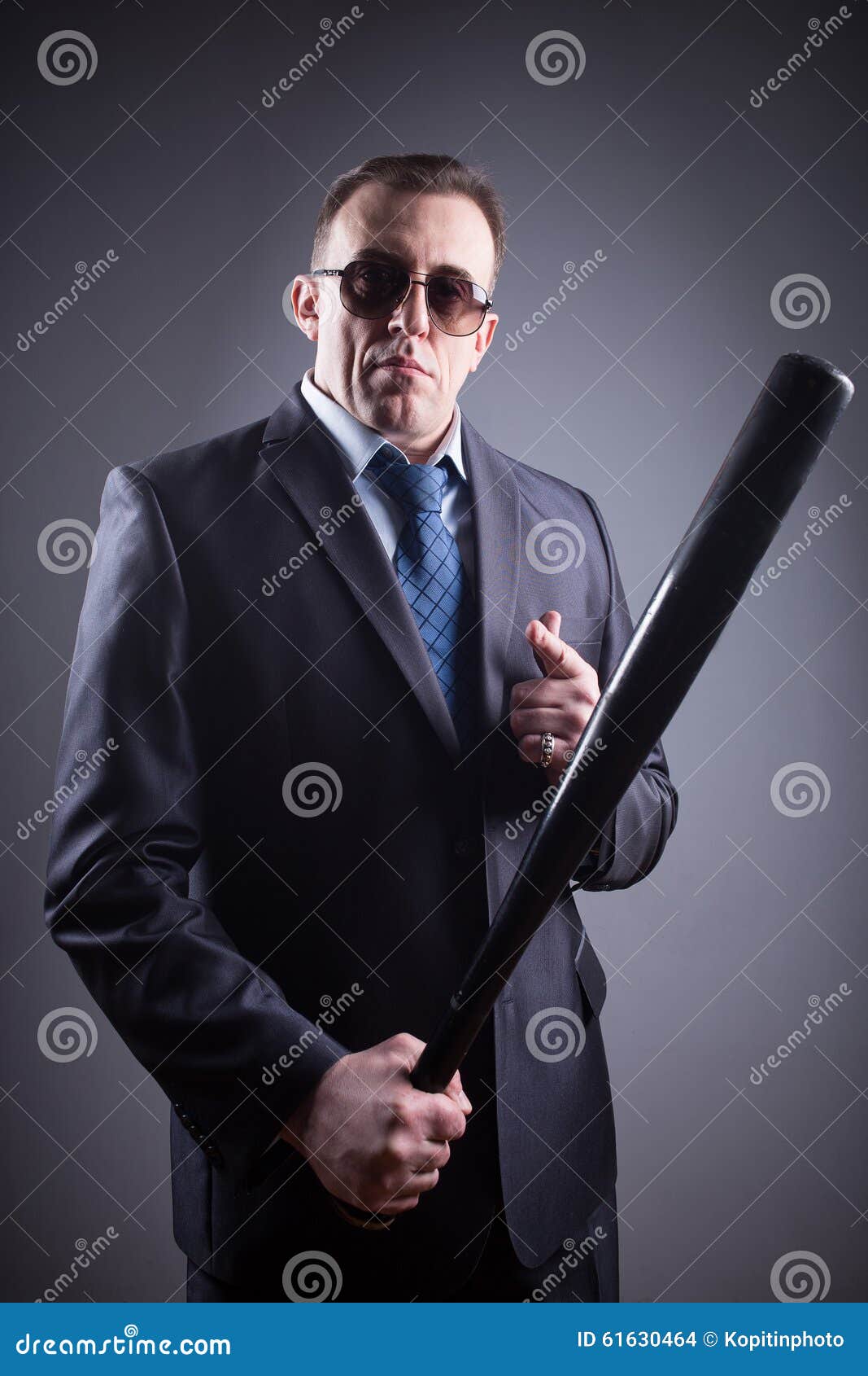 Male Gangster with Baseball Bat Stock Photo - Image of batsman, battle ...