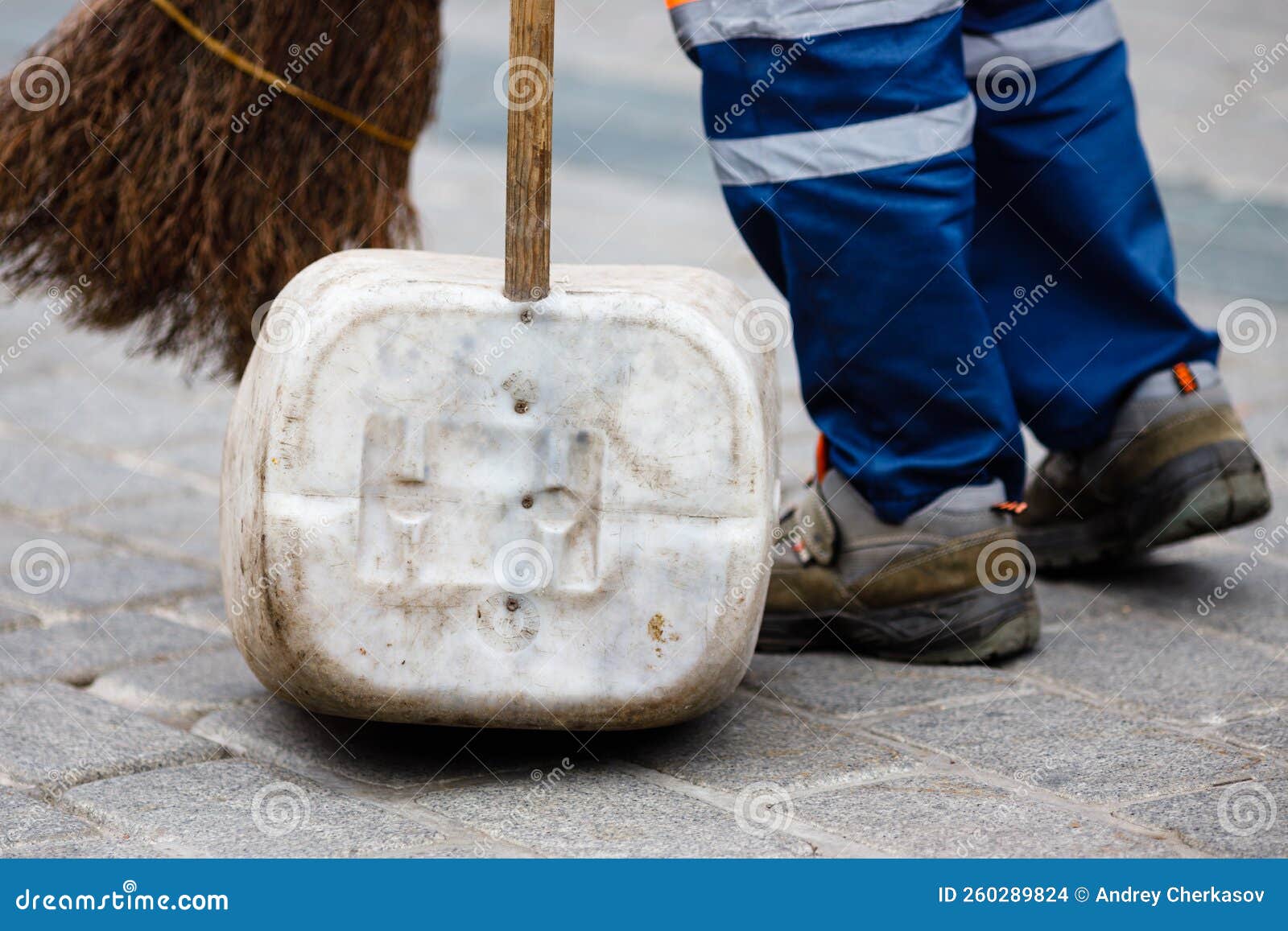 Male Garbage Collector during Work Stock Photo - Image of plastic ...