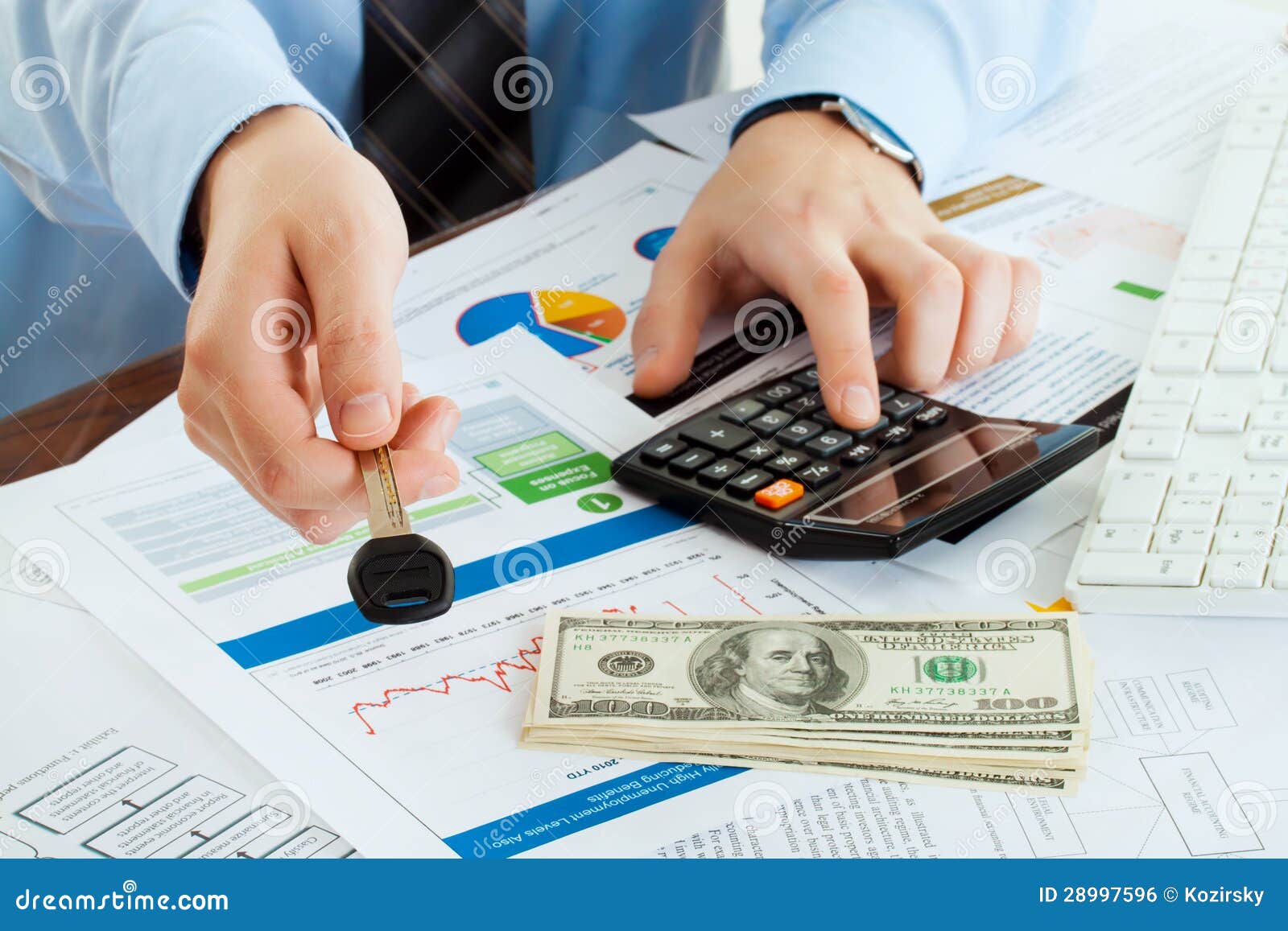 Male Giving Key and Account Money Stock Photo - Image of busy, board ...