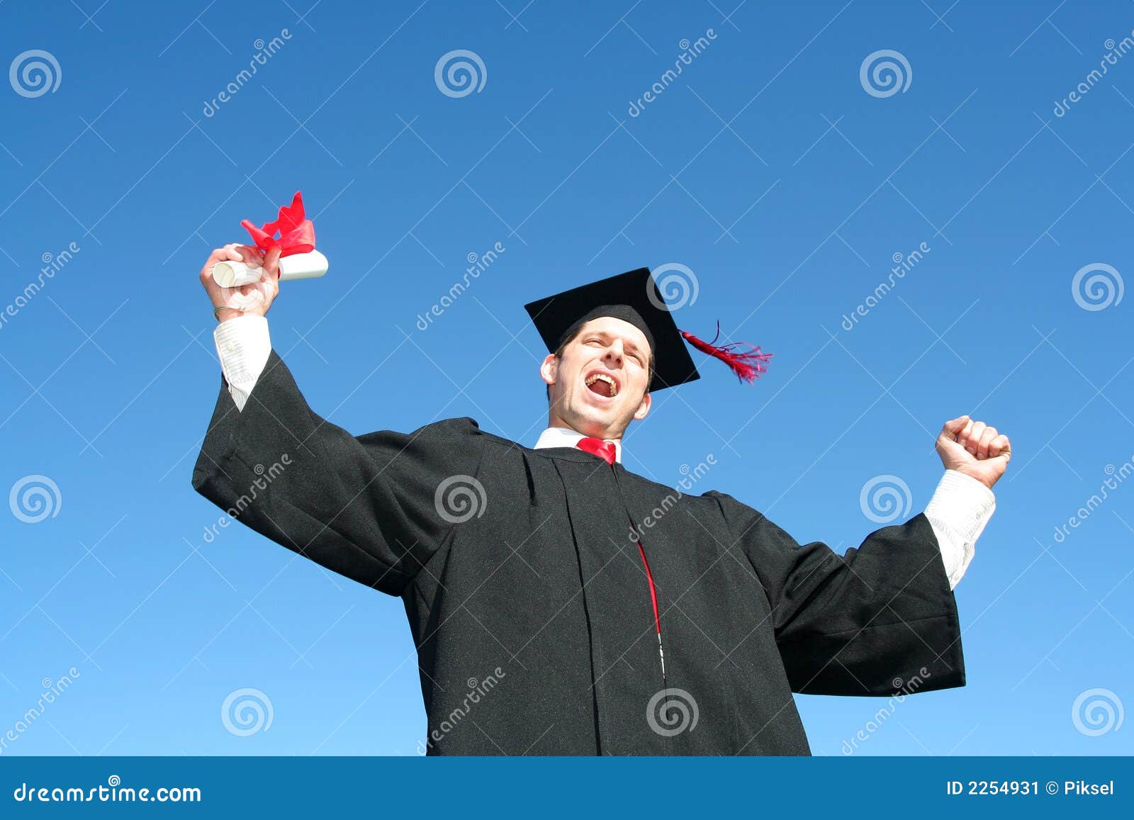 Male graduate stock image. Image of mortar, diploma, enjoying - 2254931