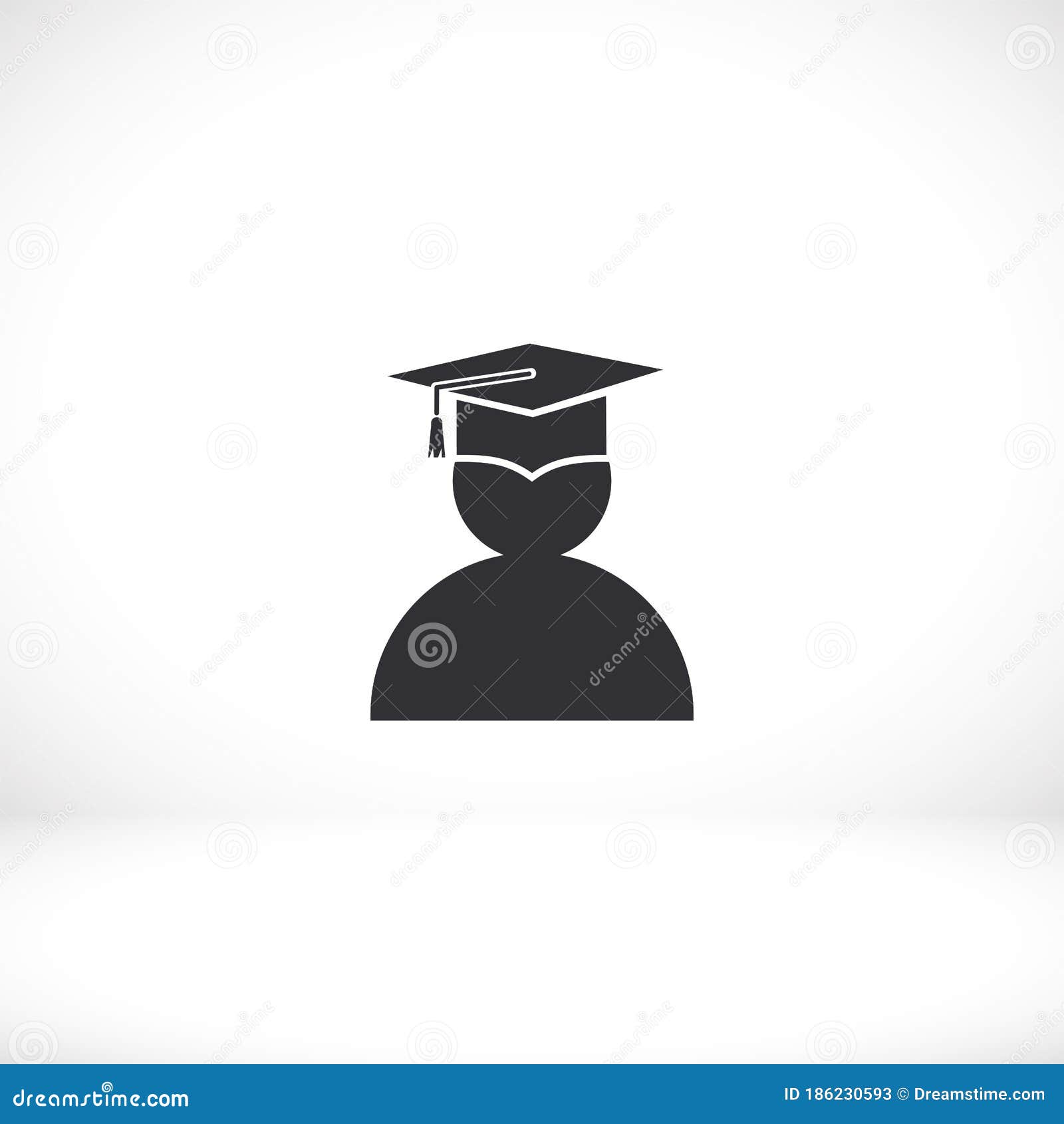 Male Graduate in Graduation Cap. Student Icon. Graduation. EPS 10 ...