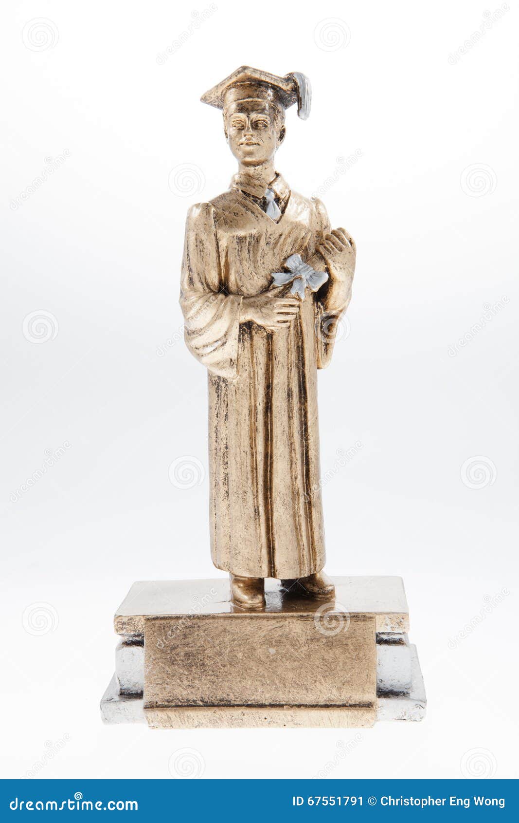 Male Graduation Statue stock image. Image of education - 67551791
