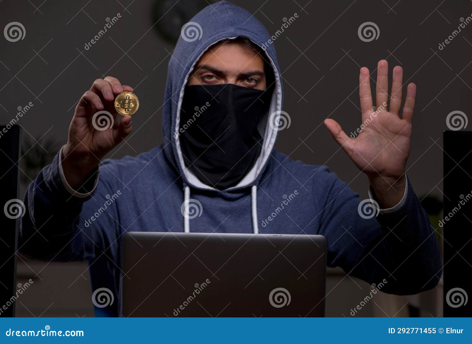 Male Hacker Hacking Security Firewall Late in Office Stock Image - Image of hacker, hacking ...