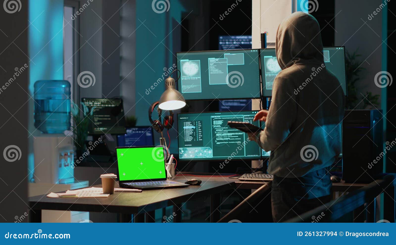 Male Hacker Using Greenscreen To Break into it Server Stock Footage - Video of greenscreen ...