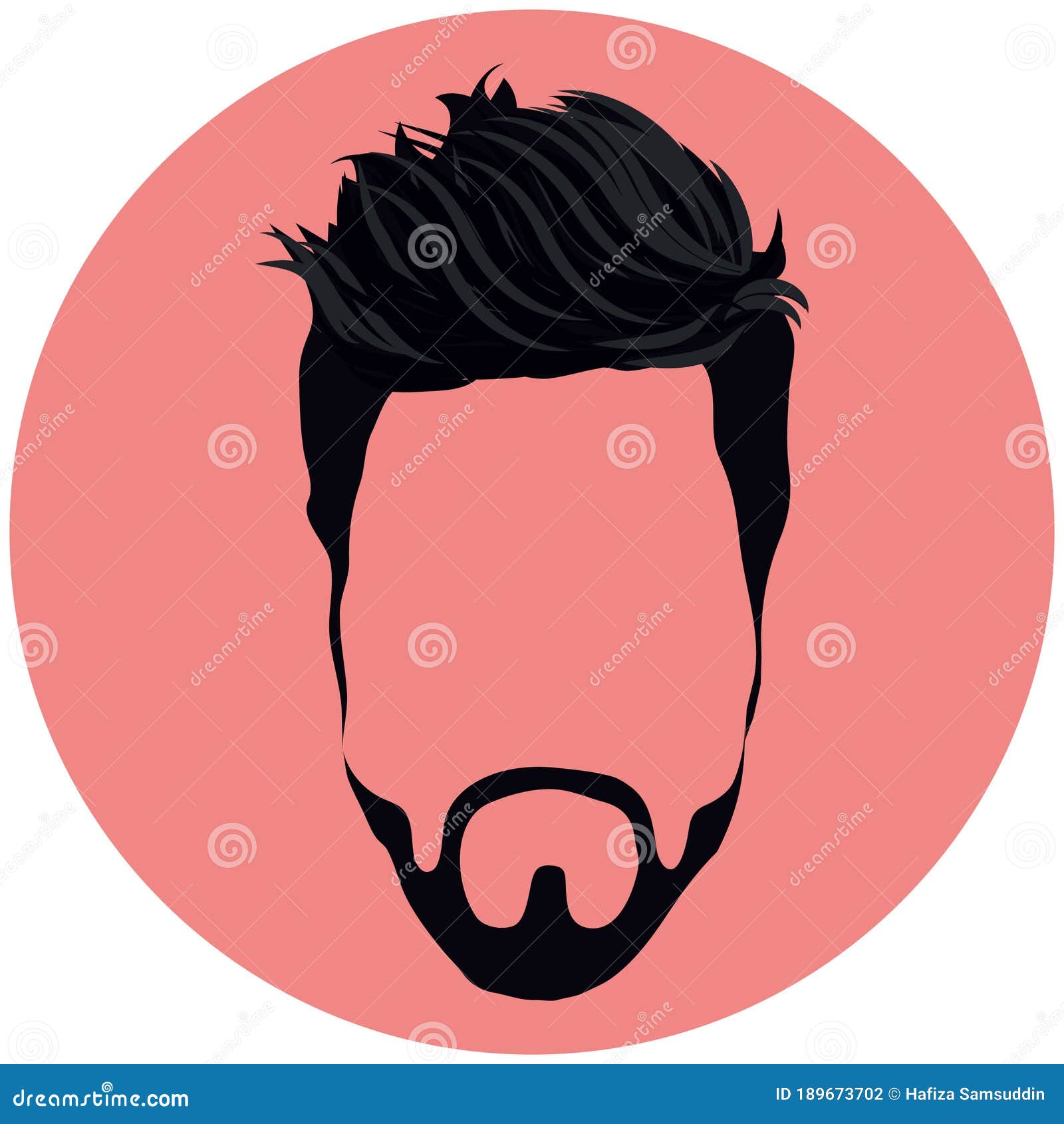 Male Hairstyle. Vector Illustration Decorative Design Stock Vector ...
