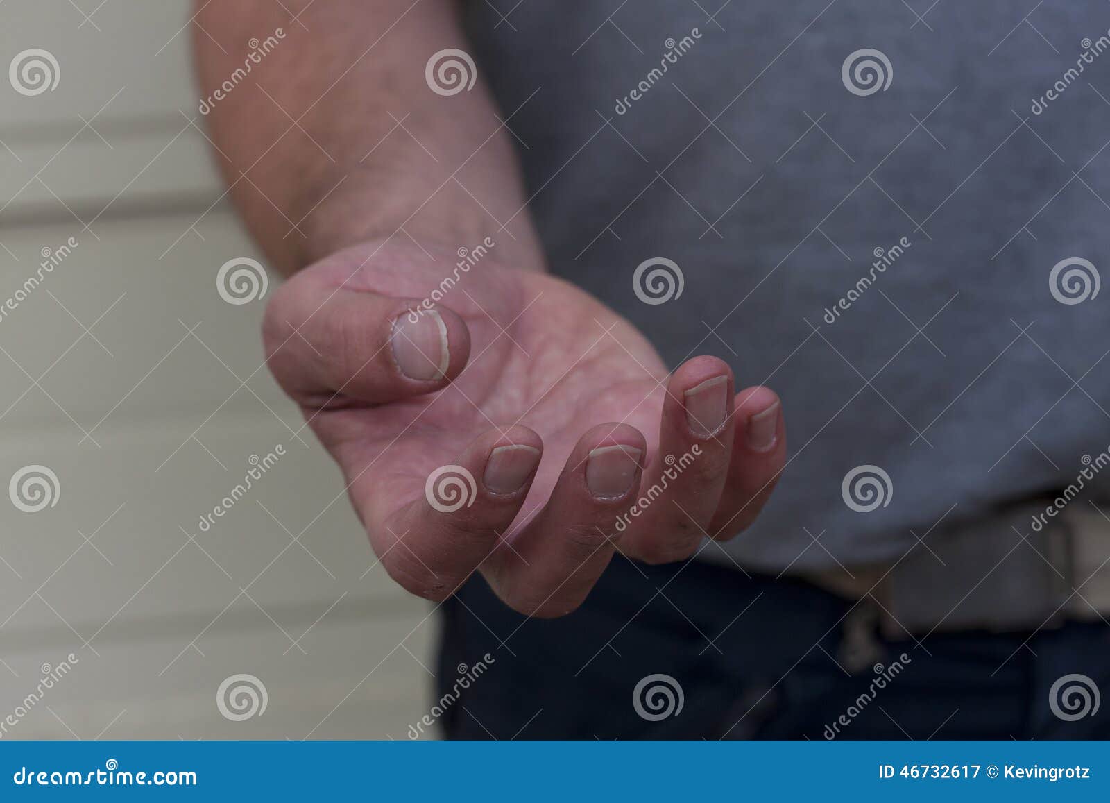 Male Hand Begging Help stock image. Image of single, body - 46732617