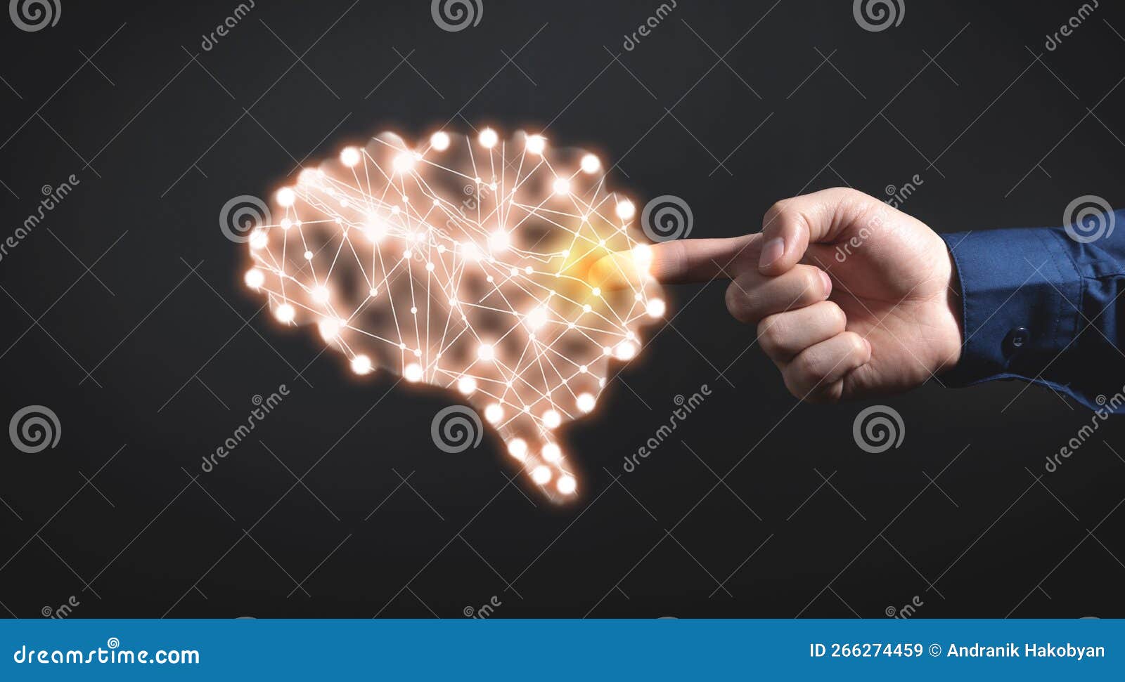 Male Hand with a Brain. Psychology Stock Image - Image of creative ...