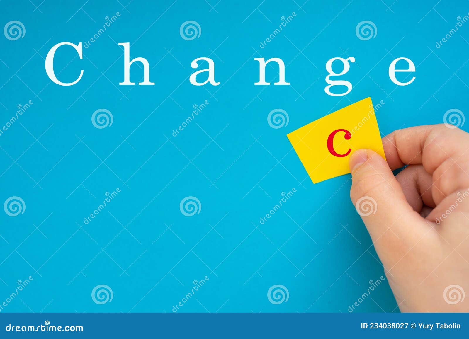 Male Hand Changing the Word Change into Chanc Stock Image - Image of ...