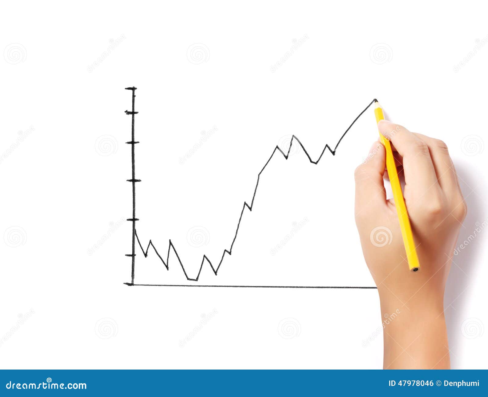 Male Hand Drawing a Chart Isolated Show Stock Photo - Image of diagram ...