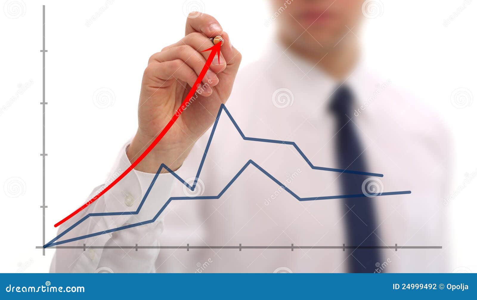 Male hand drawing a graph stock photo. Image of account - 24999492