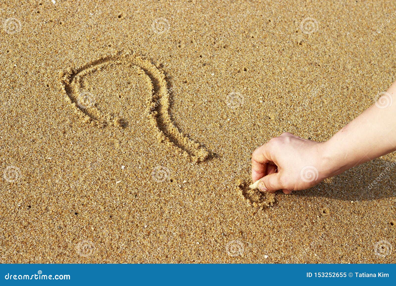 Male Hand Draws on Sand Question Mark, Top View Stock Image - Image of ... Male Hand Draws on Sand Question Mark, Top View Stock Image - Image of ...