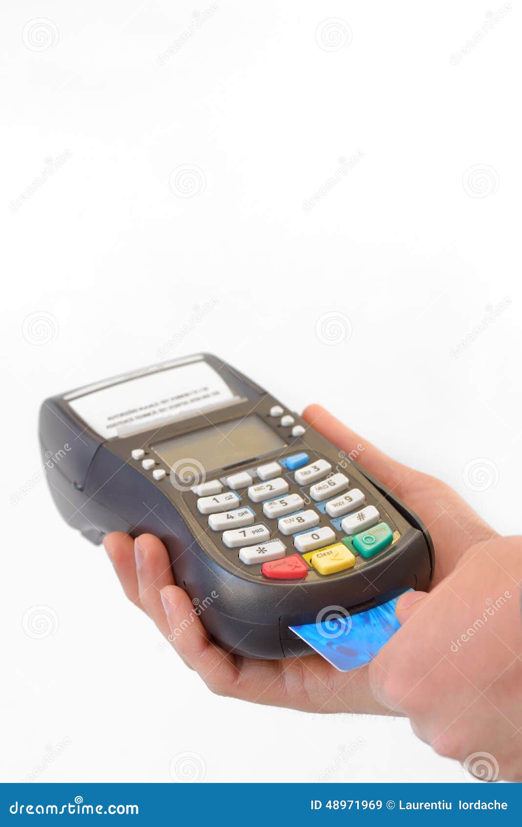 Male Hand Enters PIN Code on Payment Terminal Stock Image - Image of ...