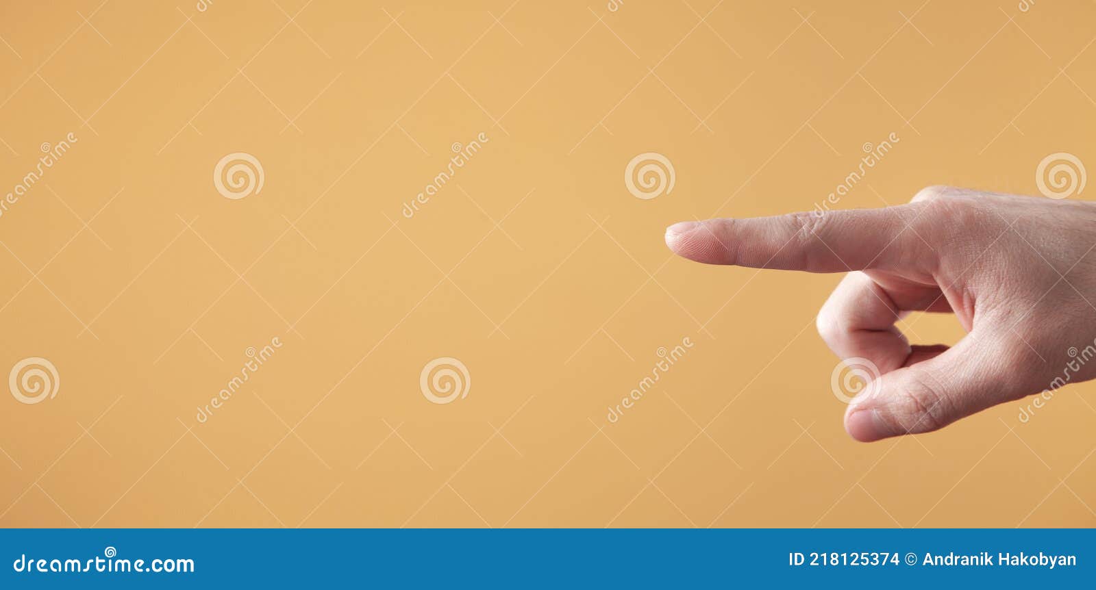 Male Hand with Finger Pointing Left Direction Stock Photo - Image of ...