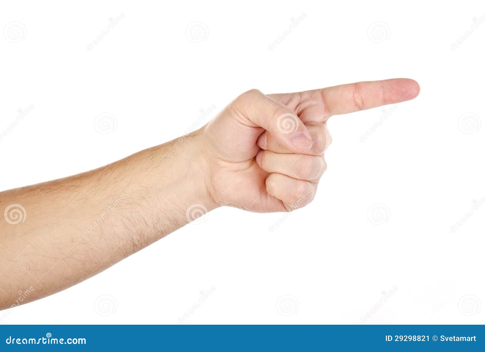 Male Hand with Finger Showing Right Isolated Stock Image - Image of ...