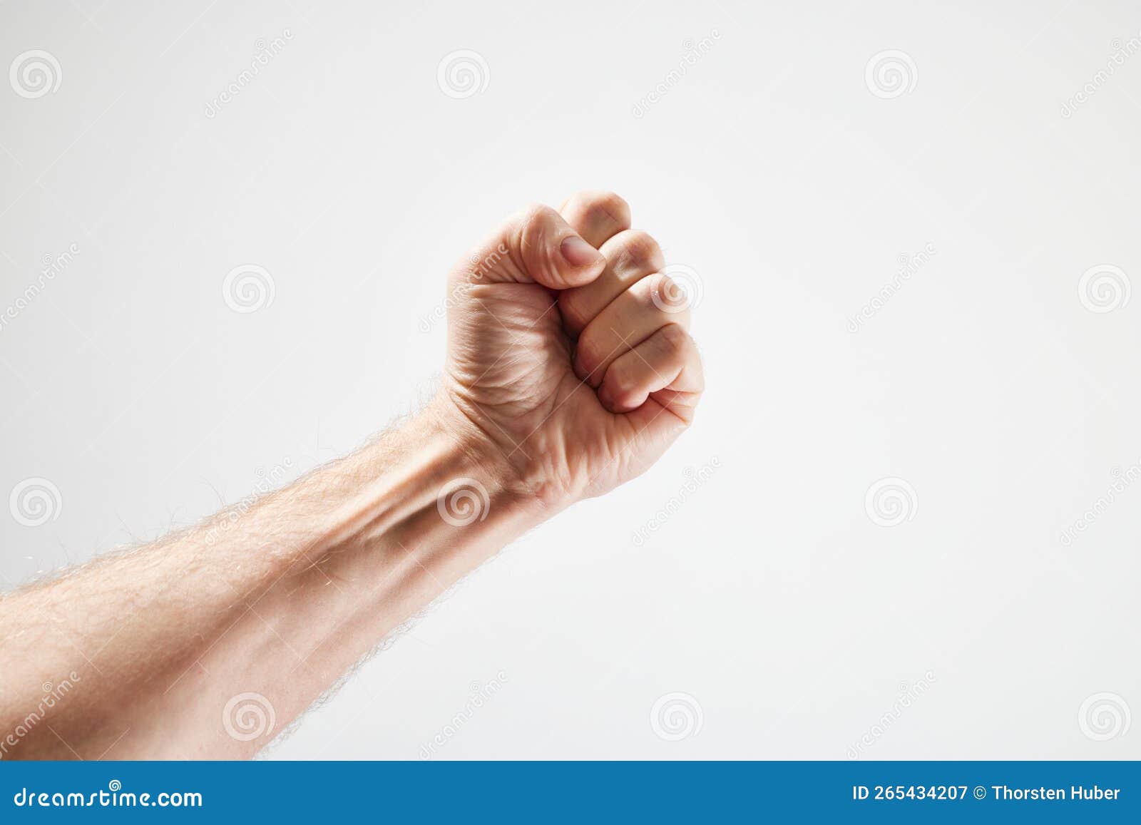 Male Hand in Front of White Background Stock Image - Image of ...