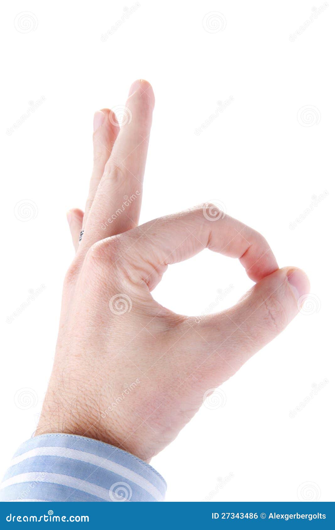 Male Hand Gesticulating Okay Sign Stock Photo - Image of person ...