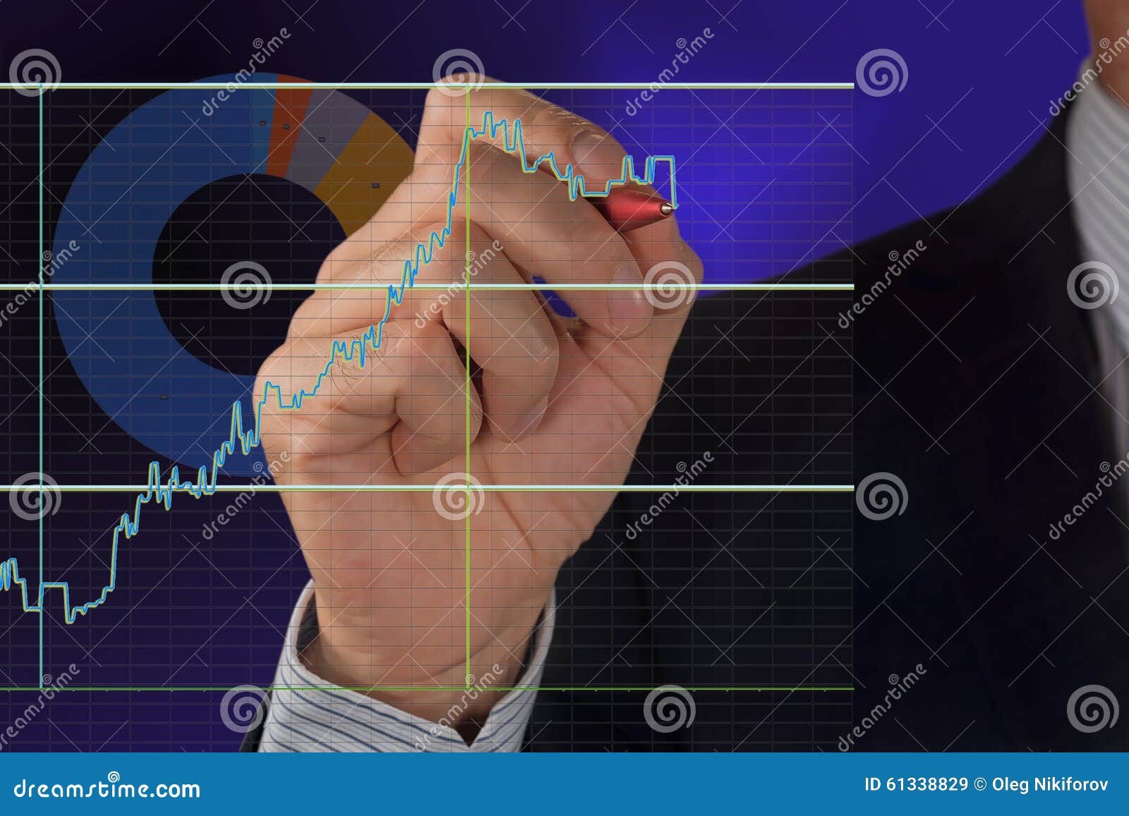 Male hand and graph stock image. Image of occupation - 61338829