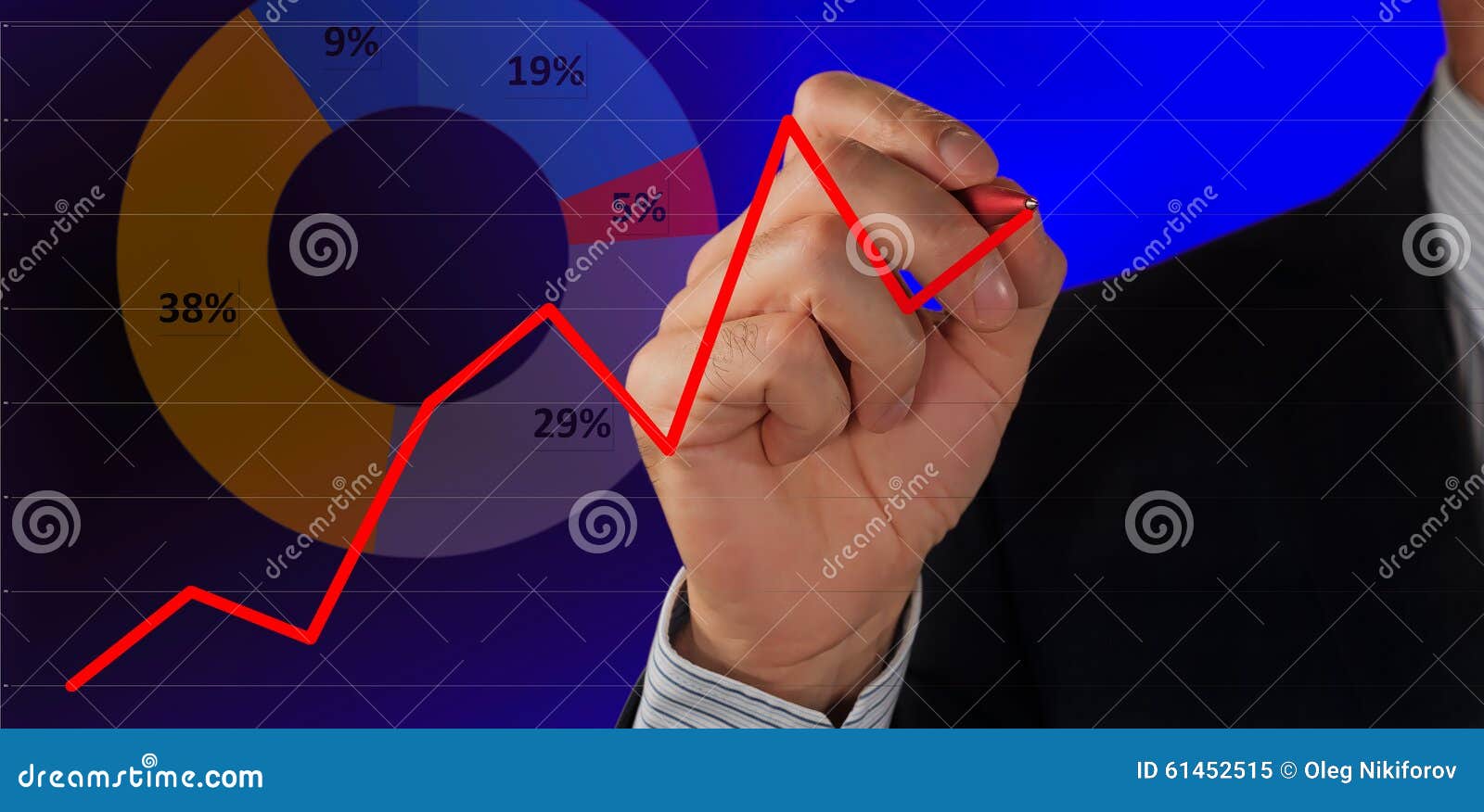 Male hand and graph stock image. Image of fingers, diagram - 61452515