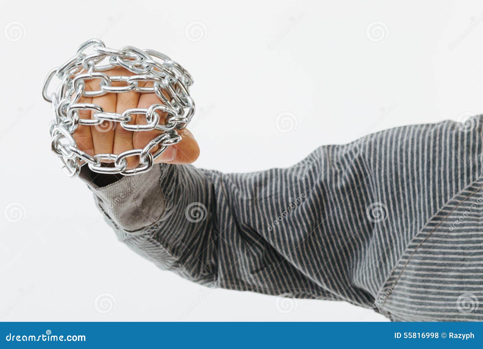 Male hand holding a chain stock photo. Image of male - 55816998