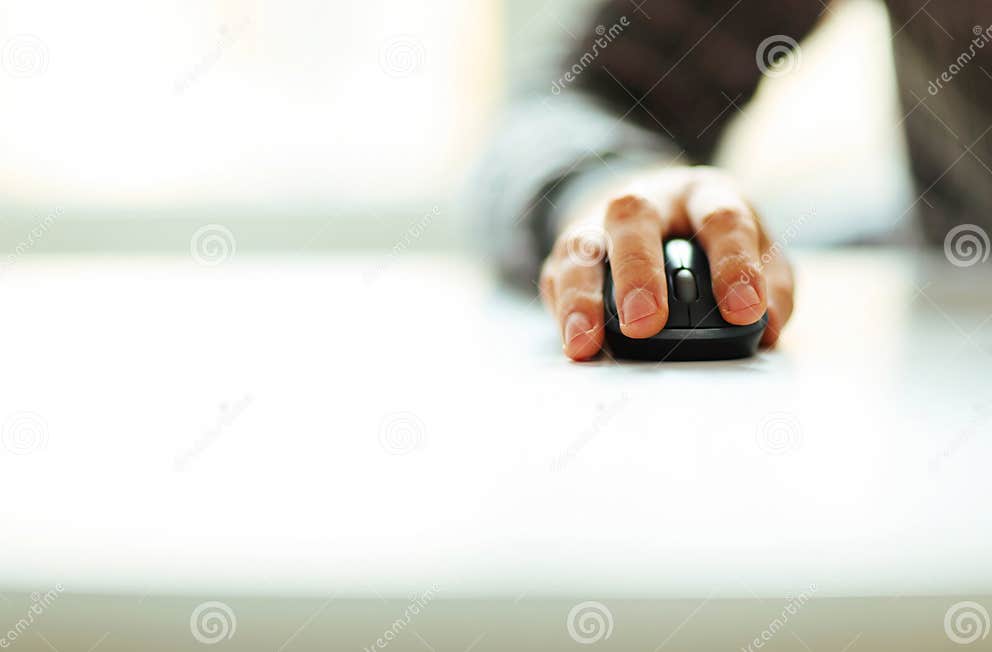 Male Hand Holding Computer Mouse Stock Photo - Image of nature, mouse ...