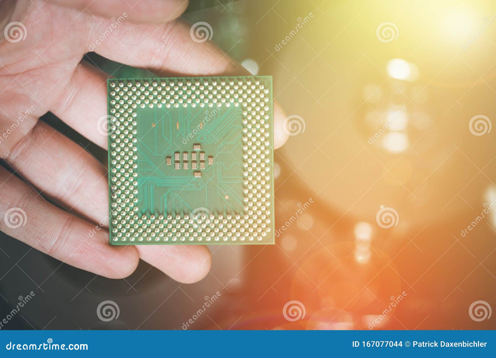 Computer Technology: Close Up of Male Hands Holding a Cpu Stock Photo ...