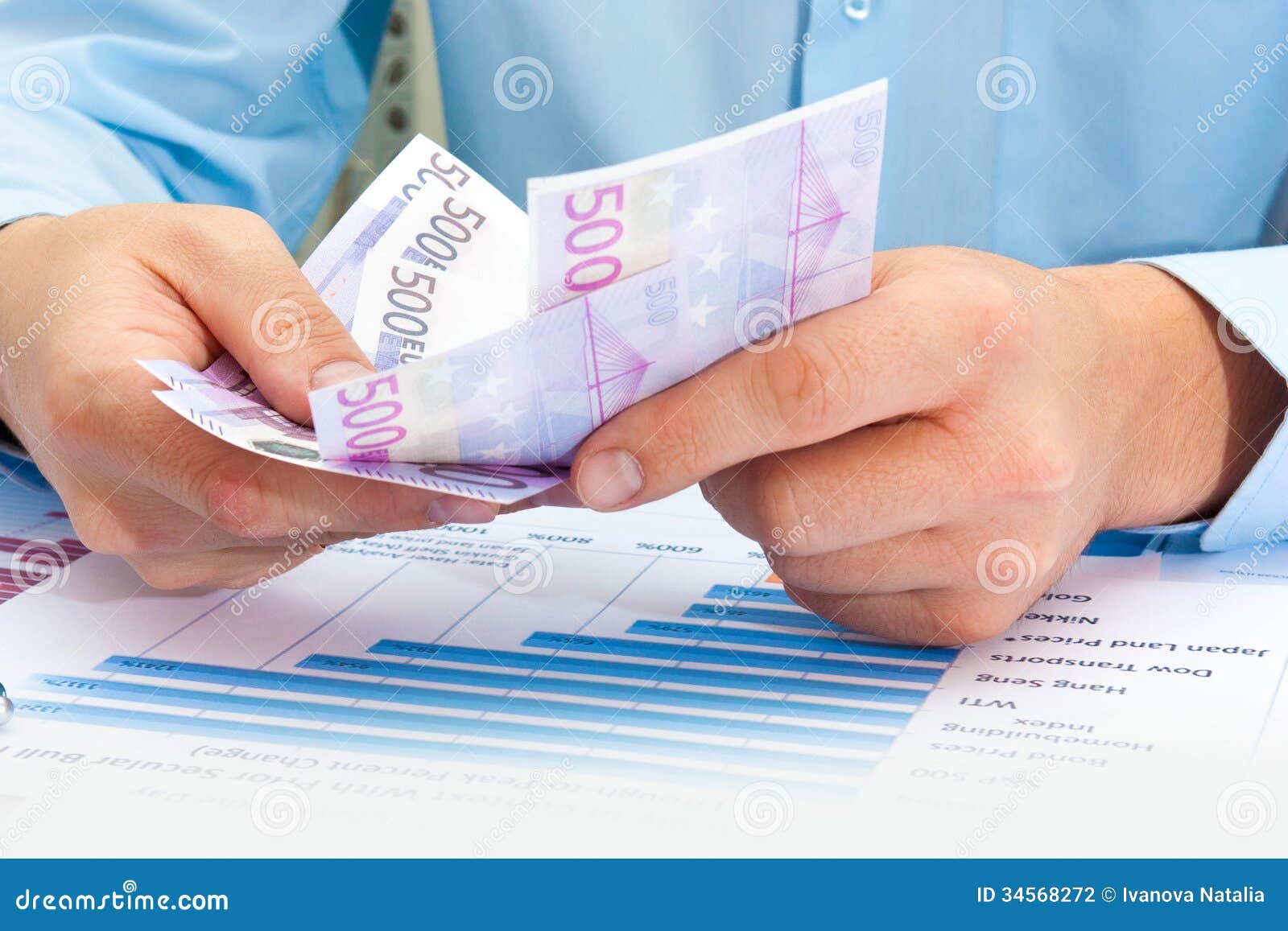 Male hand holding euro stock photo. Image of money, closeup - 34568272