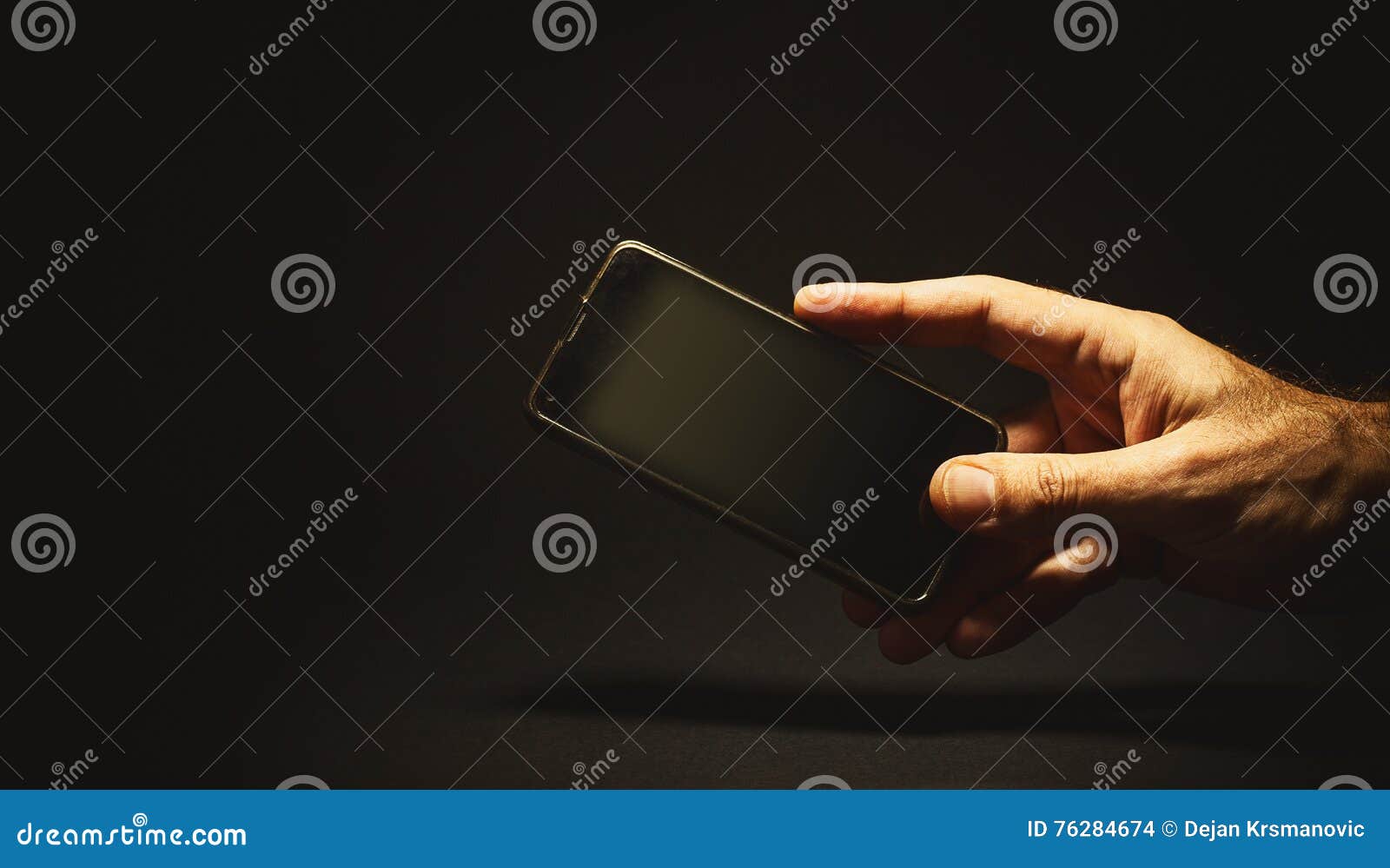 Male Hand Holding a Mobile Phone Stock Photo - Image of model, display ...
