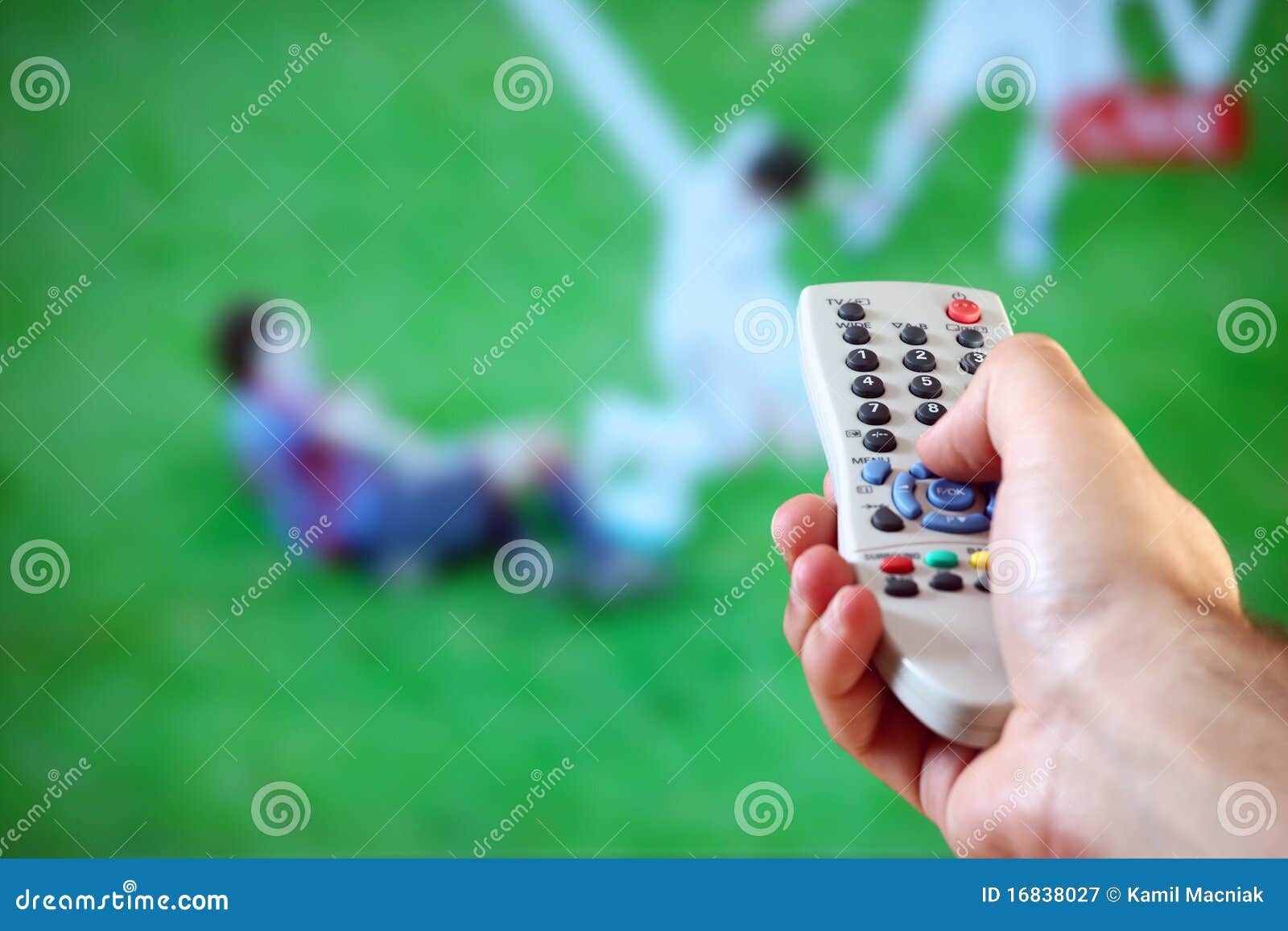 Male Hand Holding a Remote Control Stock Image - Image of life, display ...