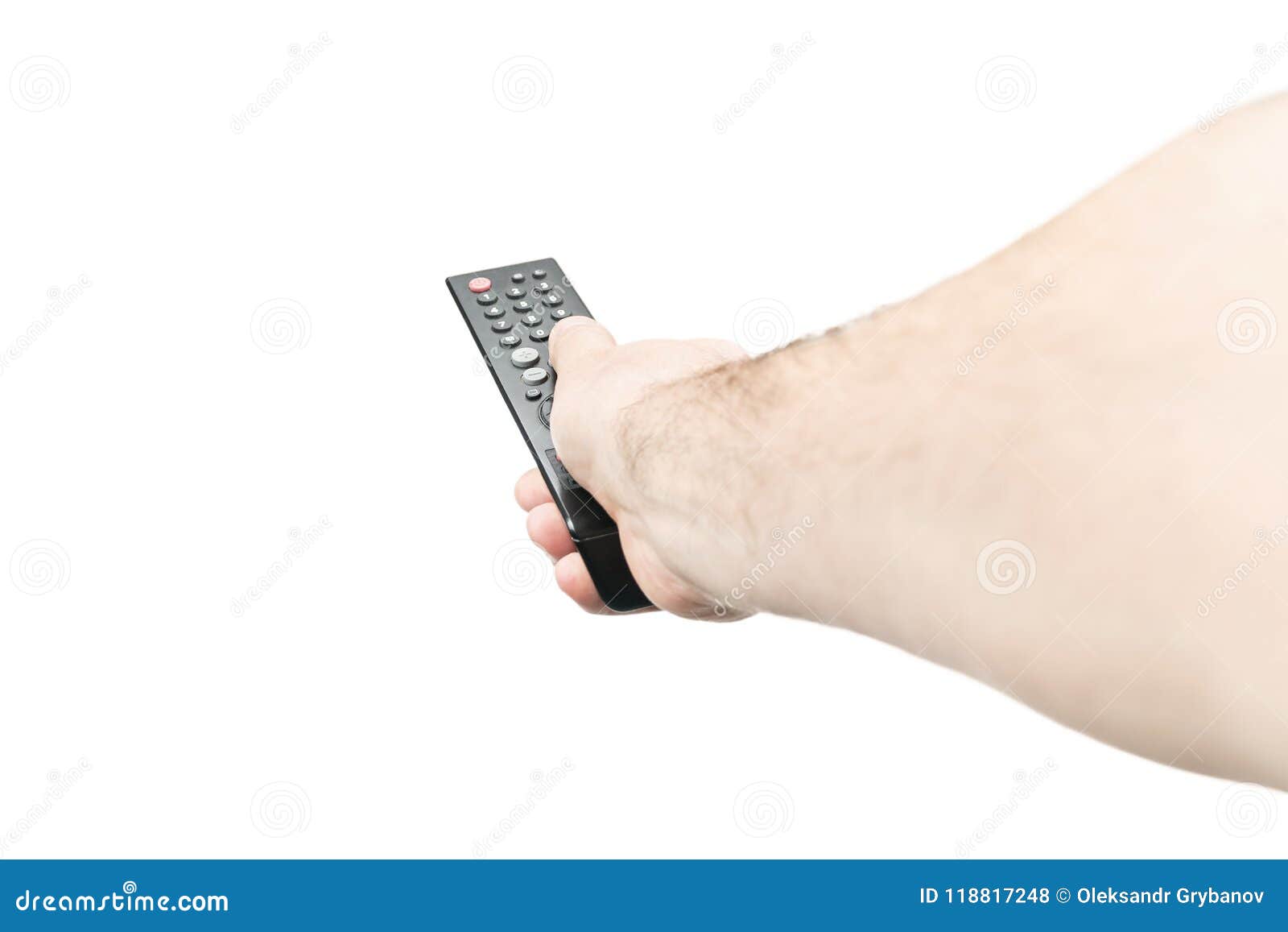 Operations Using the Remote Control Stock Photo - Image of electronic ...