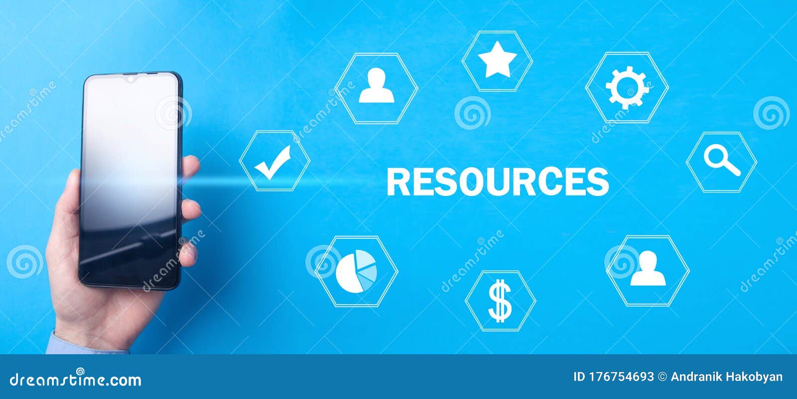 Male Hand Holding Smartphone. Resources Stock Image - Image of ...