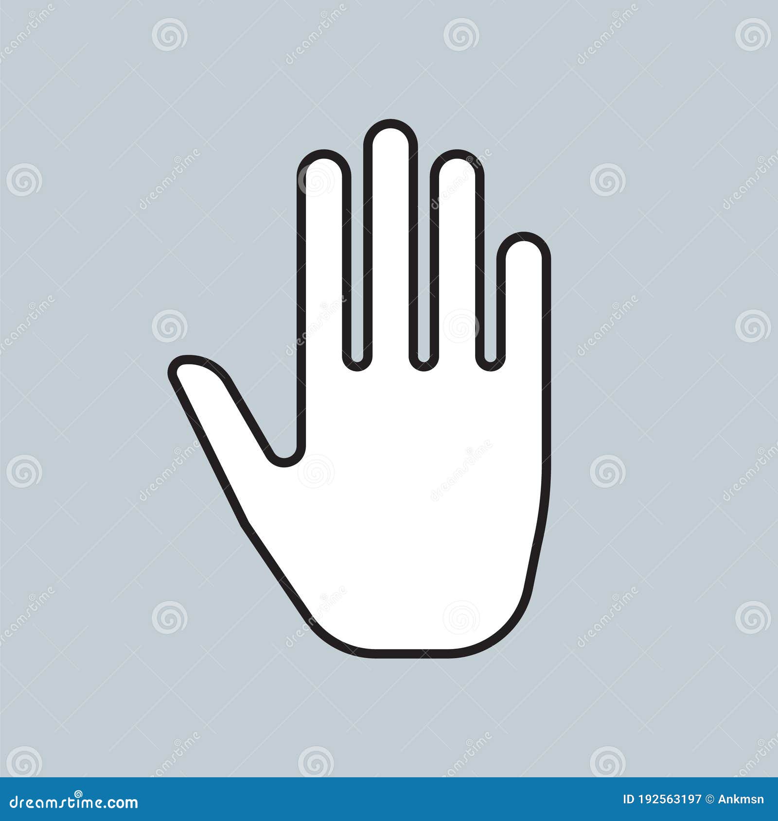 Male Hand Icon for Web and Mobile Design. Vector Illustration Stock ...