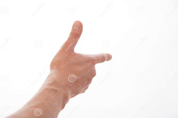 Male Hand Indicating Forward Stock Photo - Image of copy, direction ...