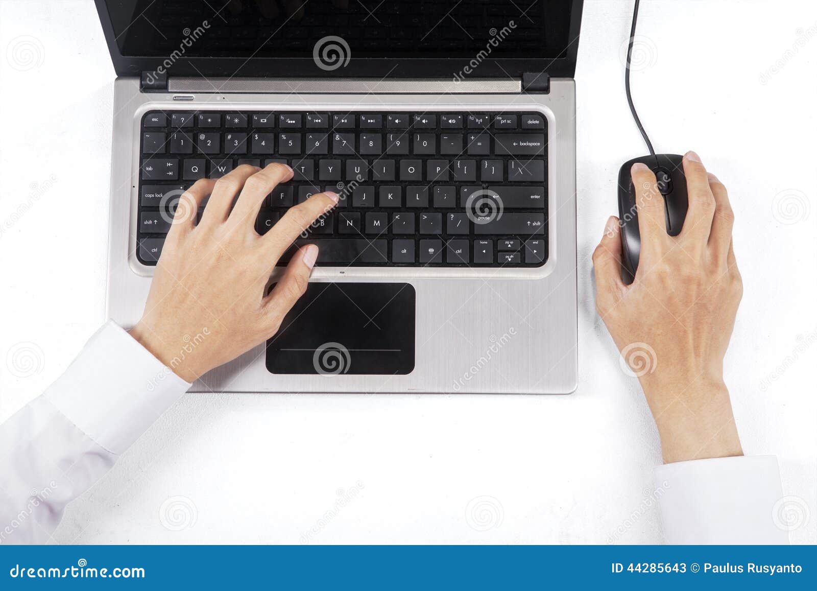Male Hand on Keyboard and Mouse Stock Image - Image of concept, busy ...