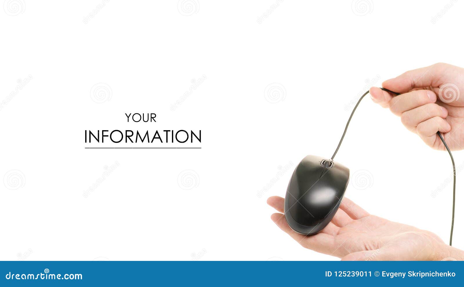 Male Hand Mouse for Computer Isolation Stock Image - Image of computer ...
