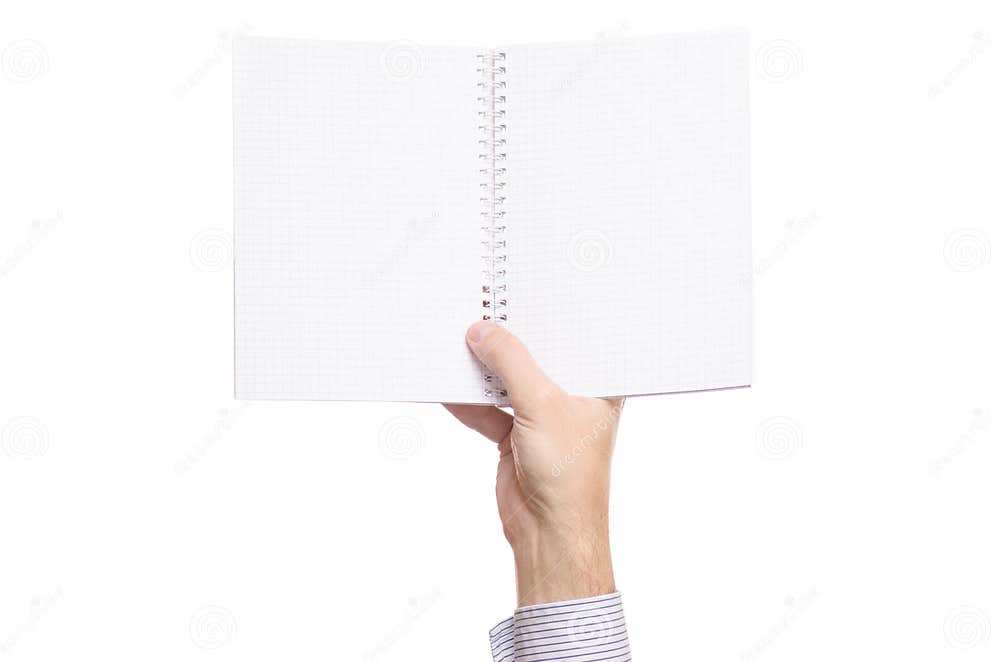 Male hand notepad stock photo. Image of frame, hold - 105668324