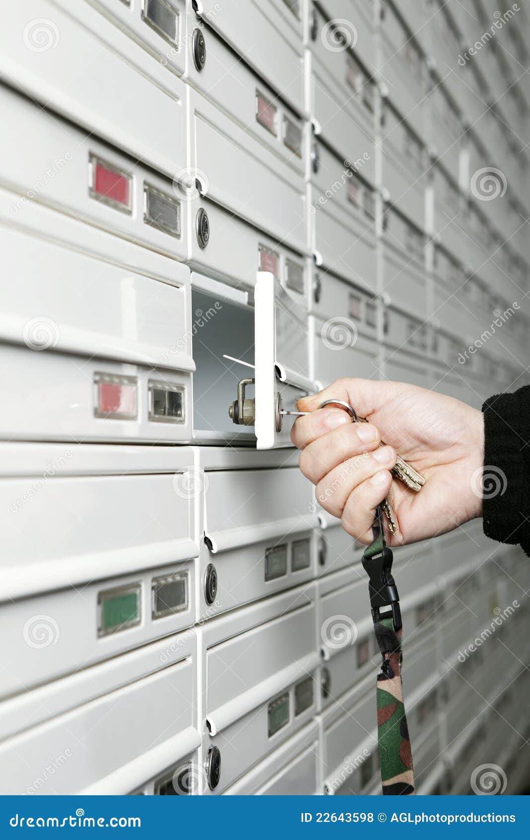 Male Hand Opening Letter Box Stock Photo - Image of door, angled: 22643598