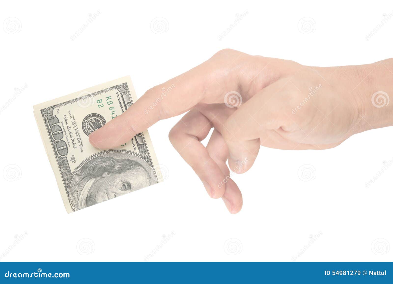 Male Hand Pinching Dollar Note Stock Image - Image of human, note: 54981279