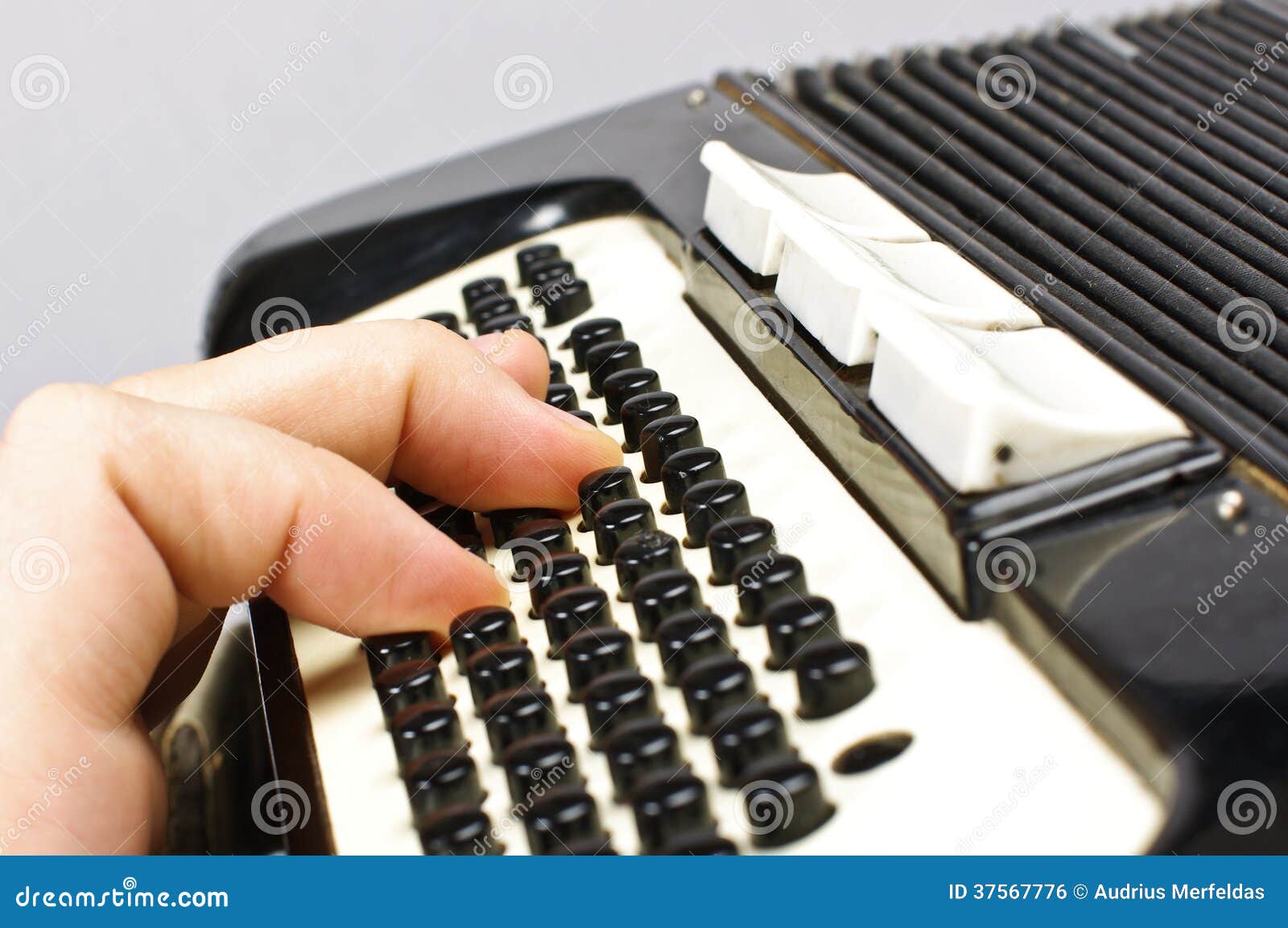 Male Hand Playing Accordion Stock Photo - Image of education, folk ...