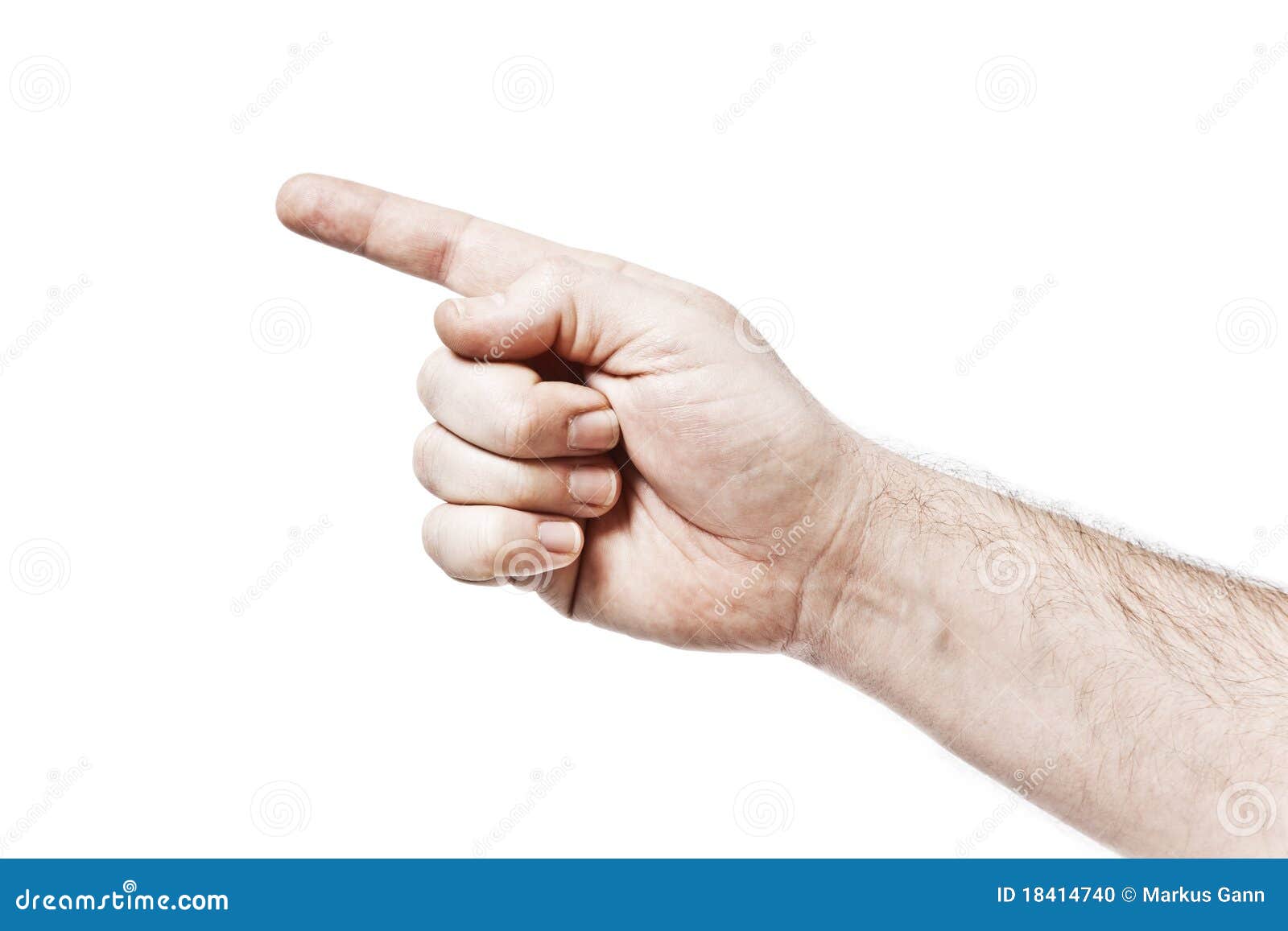 Male hand pointing stock photo. Image of index, aiming - 18414740