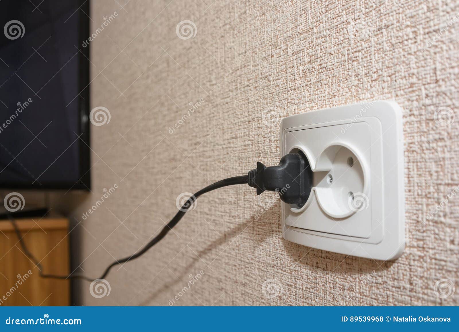 Male Hand Puts Plug in the Socket Stock Photo - Image of business, elec ...