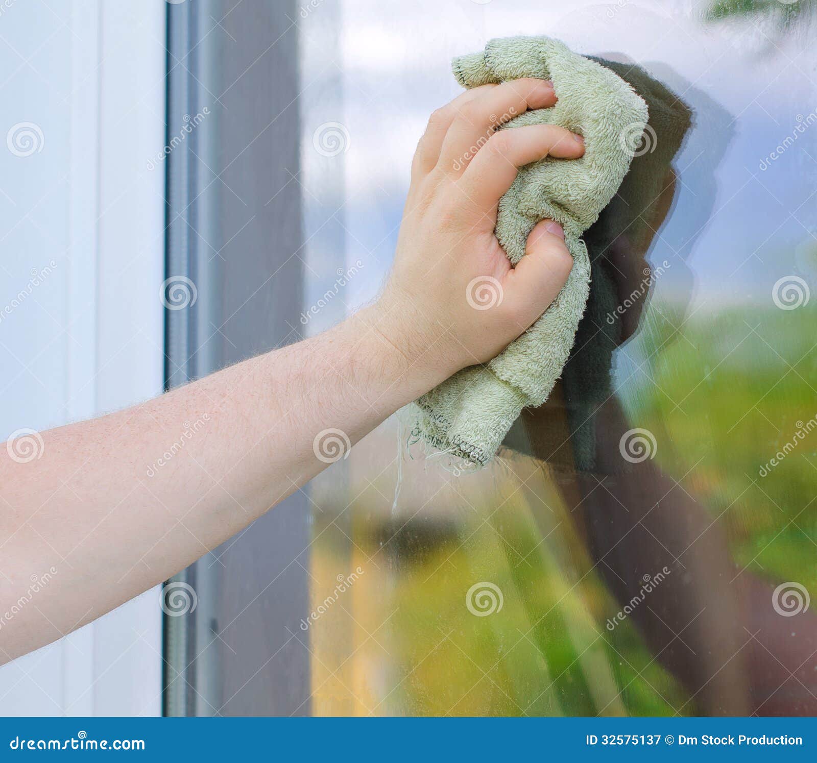 Male hand with rag stock image. Image of hygiene, service - 32575137