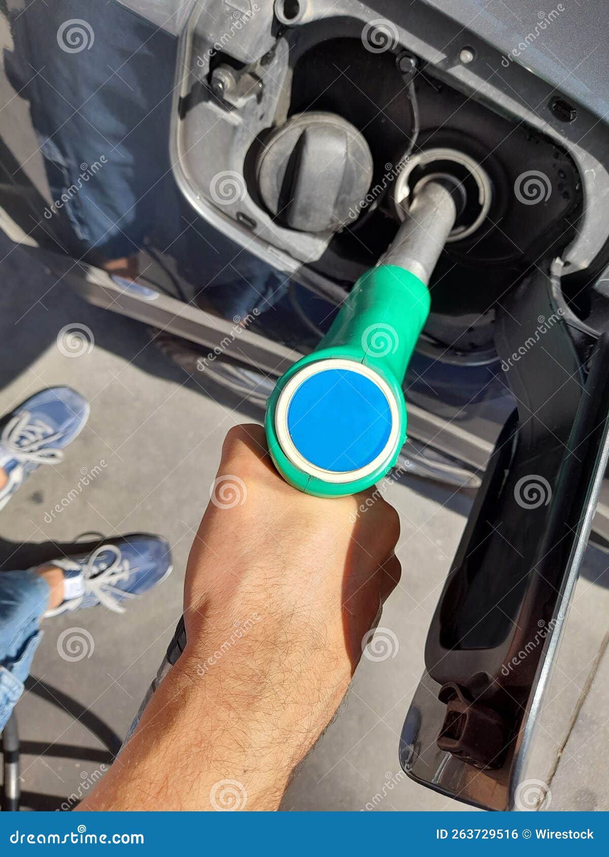 Male Hand Refueling Fuel in His Car Stock Photo - Image of fuel ...