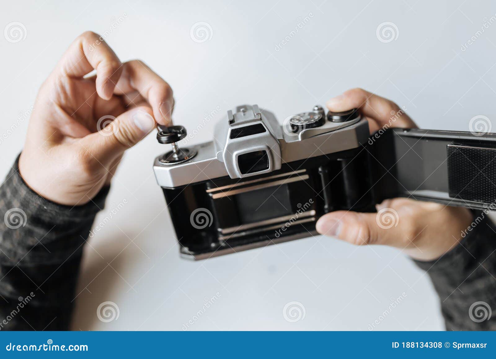Two Hand Reloading Law Enforcement Pistol In Academy Shooting Range ...
