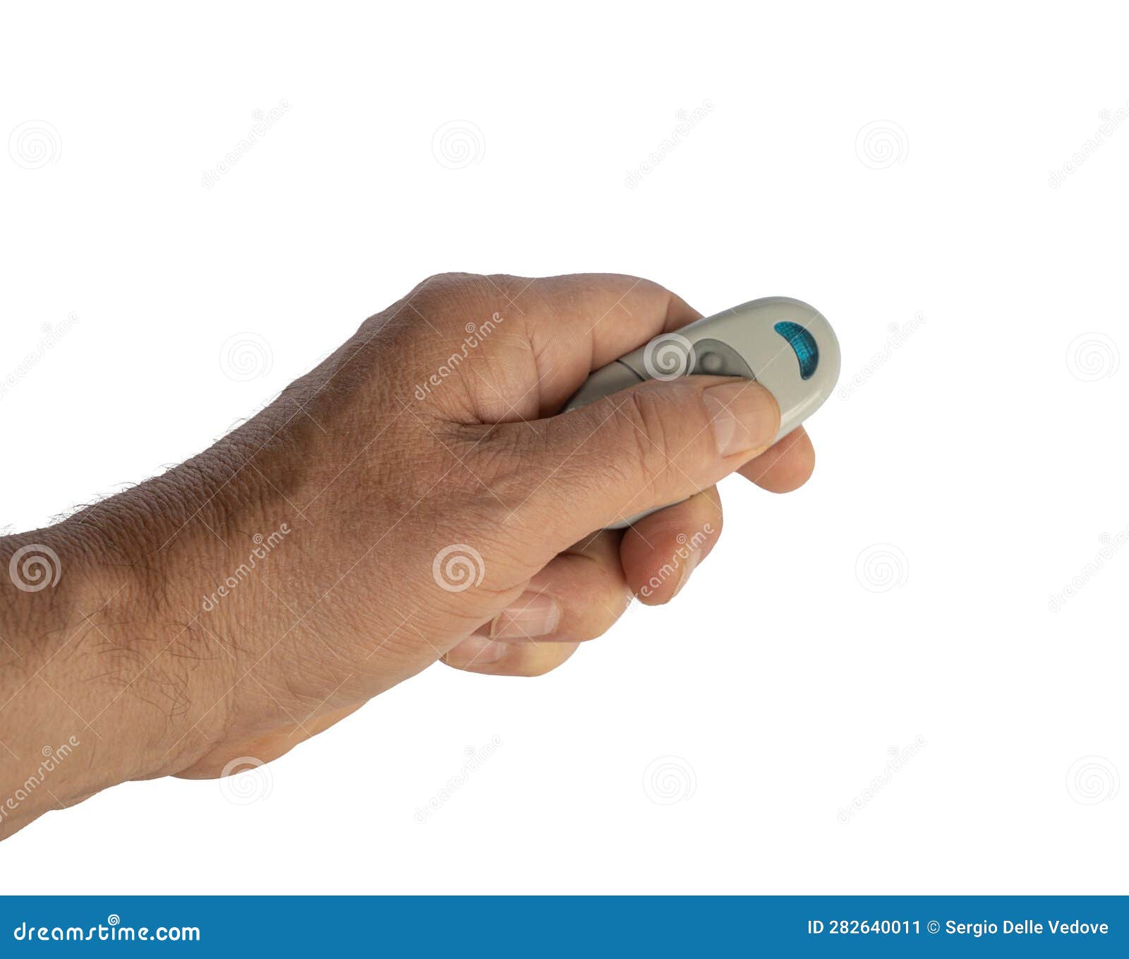 A Male Hand with the Remote Control Isolated Stock Image - Image of ...